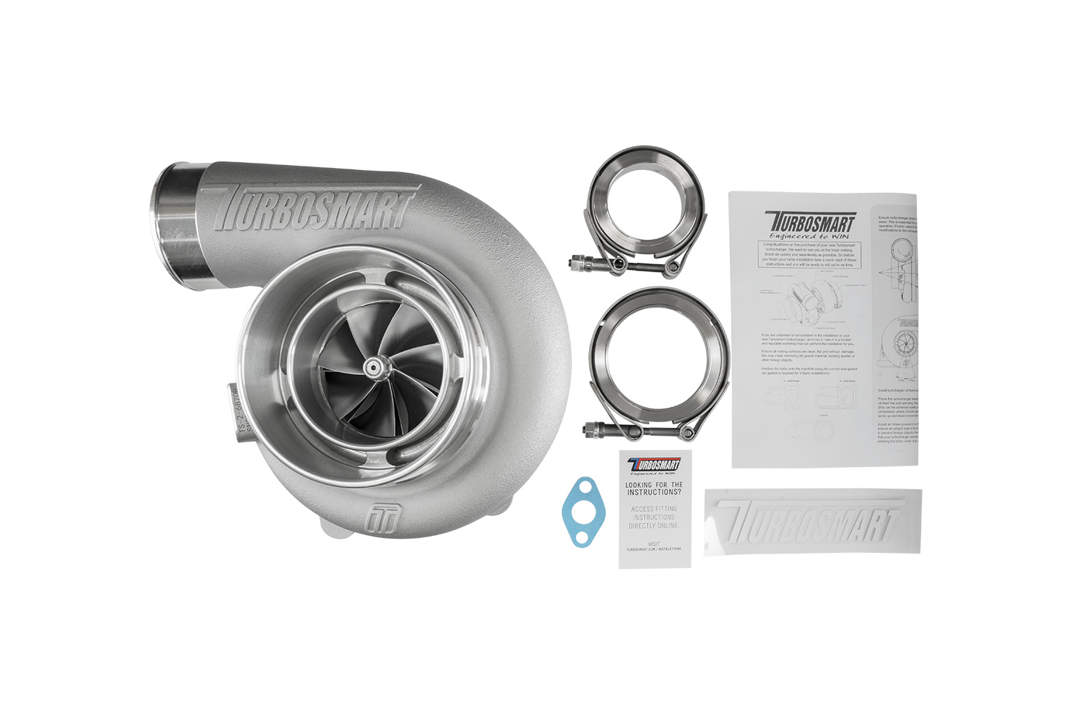 TS-2 Turbocharger (Water Cooled) 6870 (Kompact) V-Band Reverse Rotation ...